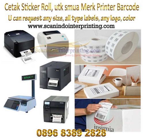 Cetak custom Komputer Label Sticker Barcode Printing | Scanindo ...